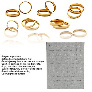 UPQRSG Jewelry Rings Display Tray, 50 Slots Ring Organizer with Soft Flannelette, Ring Earring Jewelry Display Tray Organizer Holder, Jewelry Organizer Stands for Selling Rings Earrings Show
