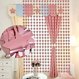 AimtoHome 4 Pack Pink Stars Foil Fringe Curtains Party Decorations, Glitter Streamers, Tinsel Curtain Backdrop, for Birthday, Bridal Shower, Wedding, Anniversary, Graduation Party Decorations