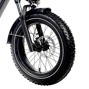 MAGICYCLE Fat Tire Electric Bike for Adults 750W Motor E Bike 52V 20Ah Step-Thru 20" Electric Mountain Bike for Beach Snow 80 Miles 7 Speeds