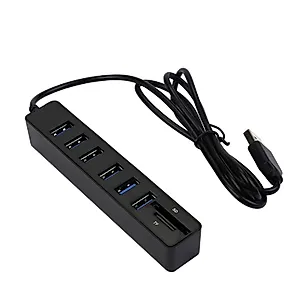 WskLinft USB Adapter Station Converter with Long Cable All in One USB Port Expander for Office