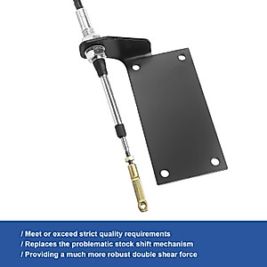 Upgrade Transfer Case Cable Shift Linkage Compatible with Jeep Wrangler TJ 4WD 1997-2006 jeep Heavy Duty Tansfer Case Shift Cable Conversion Kit