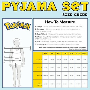 Pokemon Boys Pyjamas for Kids and Teenagers T-Shirt and Shorts Summer PJs Gifts for Boys (Multi, 9-10 Years)