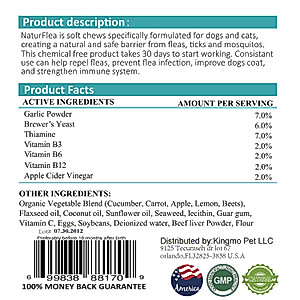 Advanllent Flea & Tick Prevention Supplement - Natural & Functional Flea Treatment for Dogs Soft Chew - Help with Dog Flea and Tick Treatment, Coat Smooth, Immune Health - 90 Count Flea Chewables