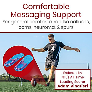 Envelop Gel Insoles for Men & Women - Shoe Inserts for Walking, Running, Hiking, Standing All Day - Cushion Soles for Heels, Arch Support, Plantar Fasciitis, Flat Feet - Fit Sneakers, Boots (1 Pair)