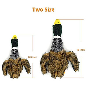 SUNKYPUP Plush Mallard Duck Dog Toy, Squeaky Dog Toy, Plush Dog Chew Toy for Small Medium Dogs, 8-Inch