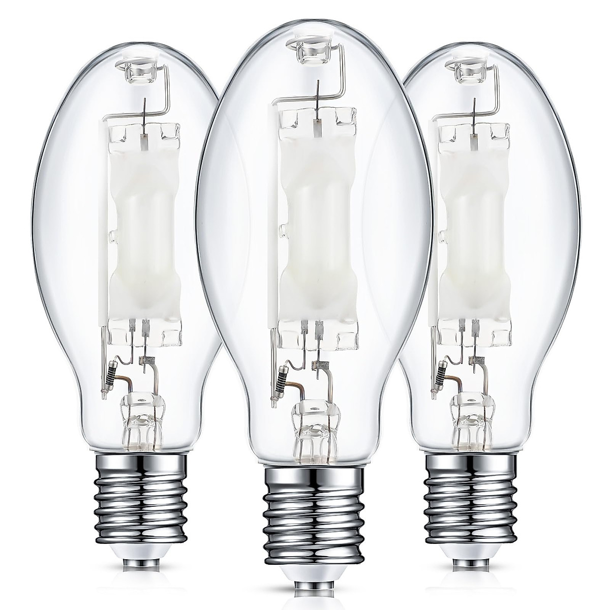 Rossesay 3 Pcs 400 Watt Lighting Metal Halide Lamp MH400/U/MOG 36000 Lumen 4000K Outdoor Light Bulb 12, 000 Hour Span Life Mogul Base (E39) ED28 High Intensity Discharge Metal Halide Bulb(400 Watt)