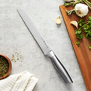 HENCKELS Graphite Razor-Sharp 8-inch Bread Knife, Cake Knife, German Engineered Informed by 100+ Years of Mastery, Gray