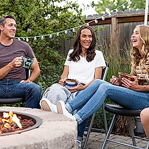 LIFETIME Commercial Grade Folding Chairs, 6 Pack, Black