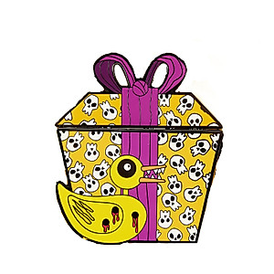 Loungefly Disney Nightmare Before Christmas Scary Teddy Present 3" Collector Box Sliding Pin