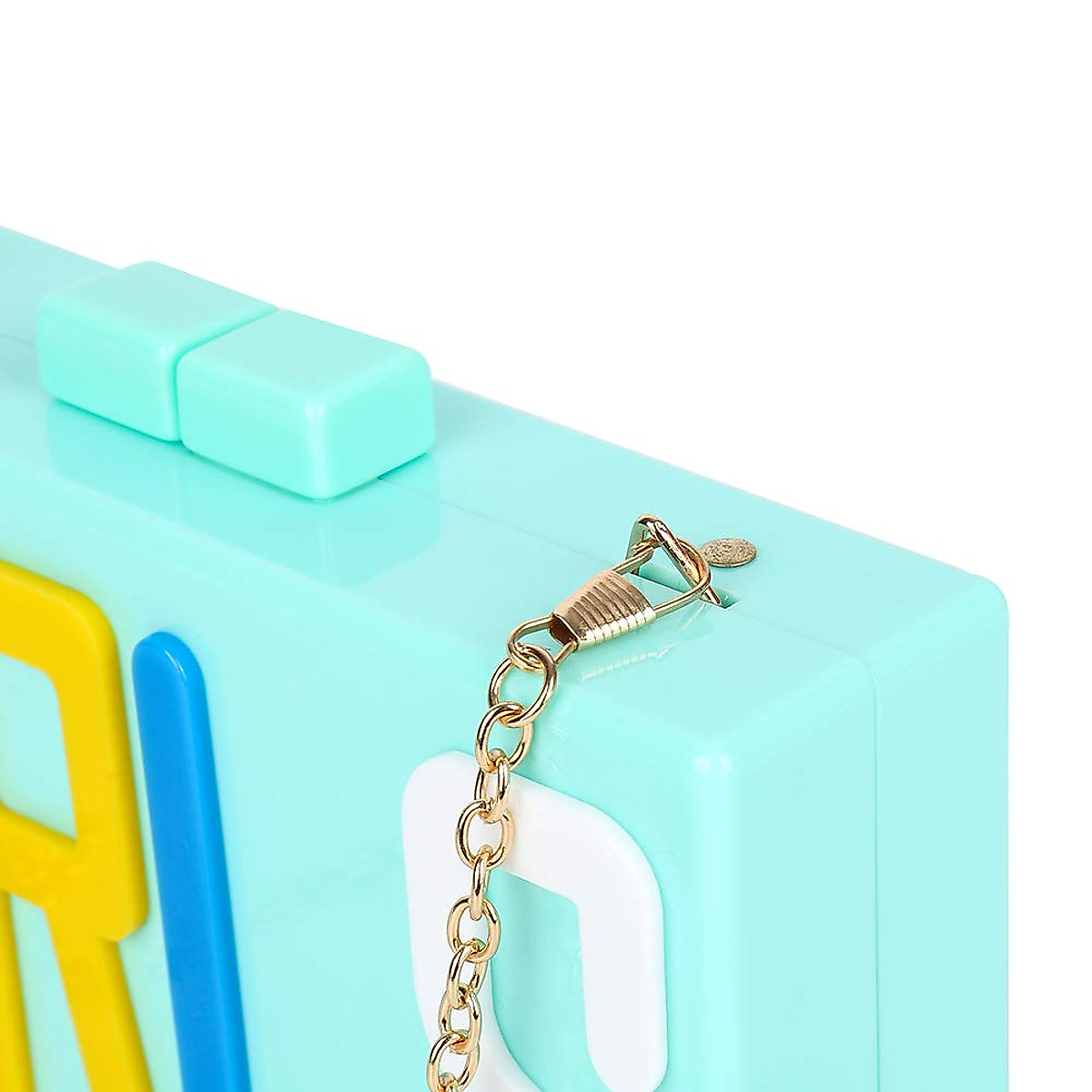 Shiratori Women Evening Clutch Bag, Acrylic Square Box Shoulder HandBags For Wedding Party Tote Purse (Green)