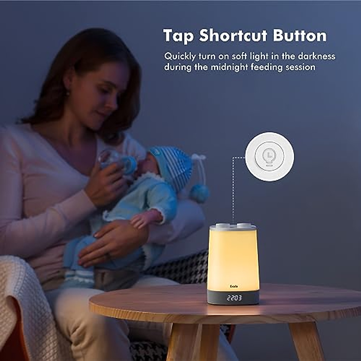 White Noise Sound Machines for Sleeping| OK to Wake Alarm Clock for Kids Adults Night Lights Nursery Essentials| Newborn Baby Girl Boy Registry| App Control Rain Shusher Soother Trainer| Bedroom Decor