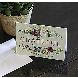 Rustic Thank you cards, floral thank you cards, thank you cards floral, floral stationary, chic thank you cards (25 pack)