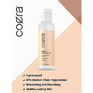 Horbäach Fractionated Coconut Oil | 4 fl oz | Liquid Moisturizing Oil for Skin | Free of Parabens, SLS & Fragrances | Coera