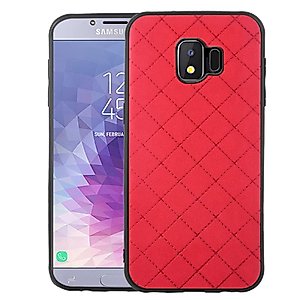 ELISORLI Compatible with Samsung Galaxy J4 2018 Case Rugged Thin Slim Full Body Grip Bumper Cell Soft Accessories Anti-Slip Fit Rubber TPU Mobile Protection Phone Cover for Glaxay J 4 Women Men Red
