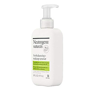 Neutrogena Naturals Fresh Cleansing Daily Face Wash + Makeup Remover with Peruvian Tara Seed, Hypoallergenic, Non-Comedogenic and Sulfate-, Paraben- and Phthalate-Free, 3 x 6 fl. oz
