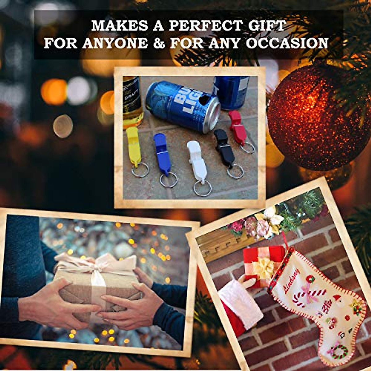 Shotgun tool bottle opener keychain - 5 pack - beer bong shotgunning tool - great for parties, party favors, gift, drinking accessories