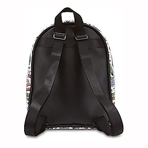 AI ACCESSORY INNOVATIONS Looney Tunes All Over Print Faux Leather 10.5" Women’s White Mini Backpack Purse 2-Piece Set