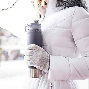 Pogo 20oz Vacuum Insulated Stainless Steel Water Bottle with Chug Lid (Grey)