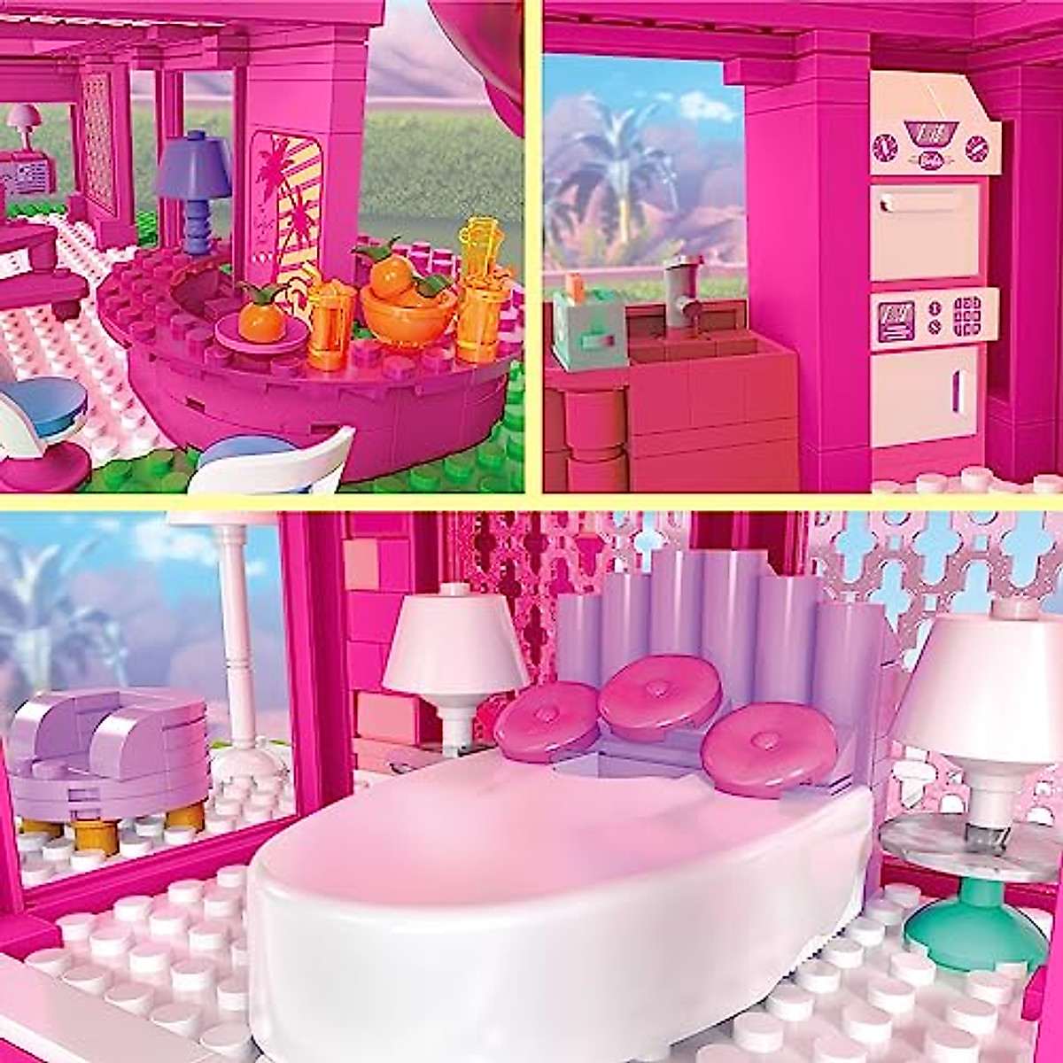 Barbie MEGA Barbie The Movie Building Toys for Adults, DreamHouse Replica with 1795 Pieces, Barbie and Ken Micro-Dolls and Accessories, for Collectors