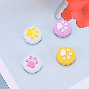 ifundom 4pcs Silicone Rocker Cover Cat Claw Design Joystick Cap Compatible for Switch