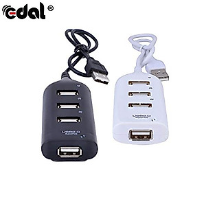 Lysee USB Cables - High Speed Micro Mini 4 Ports USB HUB 2.0 Splitter Adapter USB Cable Converters fo rLaptop PC Notebook Receiver Computer - (Color: Black, Length: 20cm)