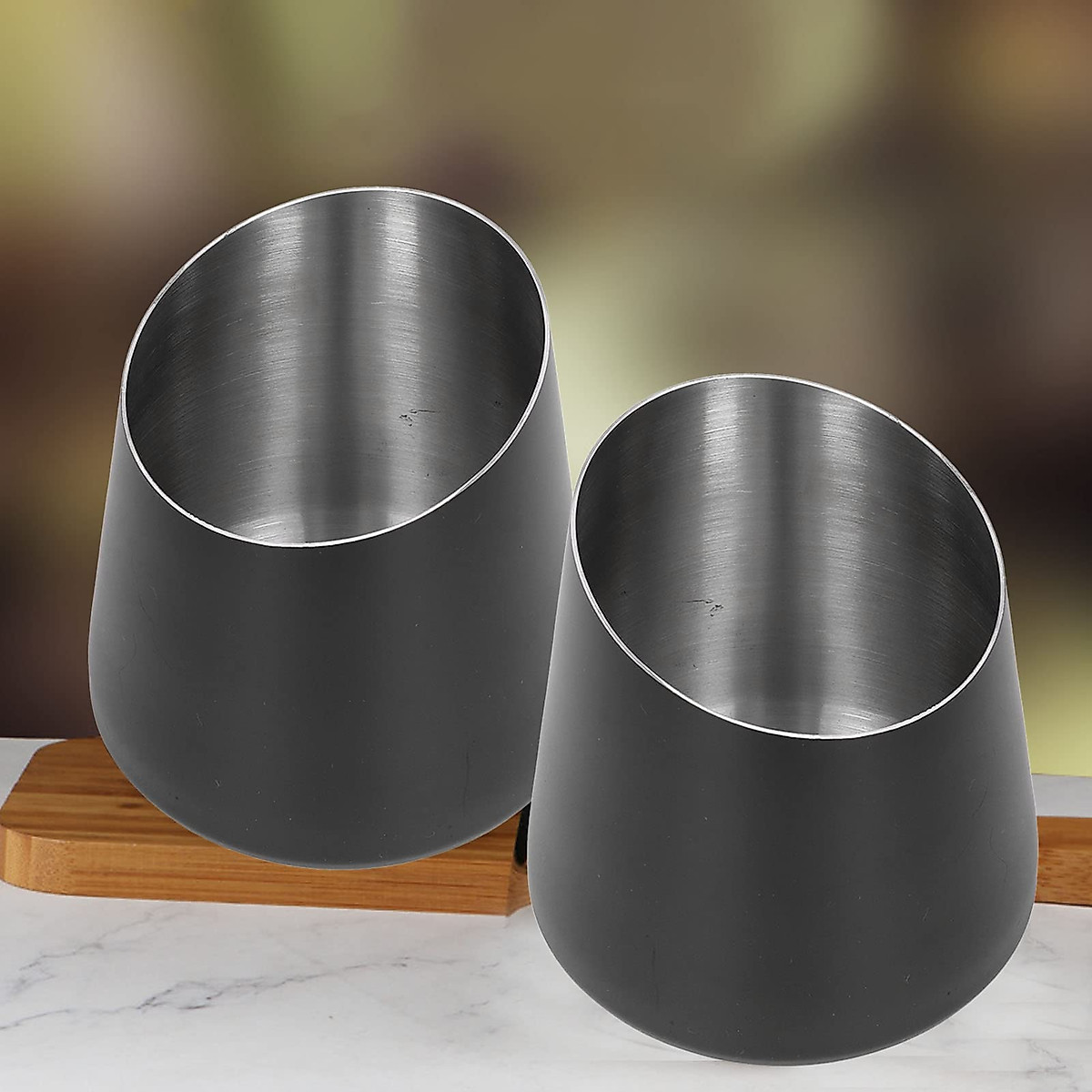 Champagne Bucket, Stainless Steel Ice Bucket Beverage Tub for Parties Longer Cold Storage Time Makes Easy Wine Bucket Ice Bucket, 15 x 16 x 12cm / 5.9 x 6.3 x 4.7in(black)