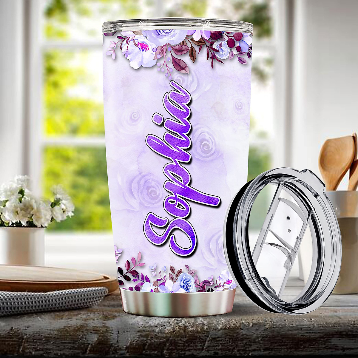 WONWIX Personalized Dragon Tumbler Customized Name Dragons Mug Gifts For Women Men Girls Custom Coffee Cups Water Bottle 20oz Valentine Birthday Christmas Insulated Stainless Steel Cup With Lid