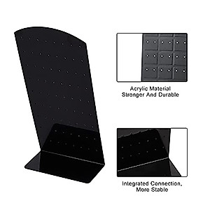 PH PandaHall 10 Packs 72 Holes Earring Holder Organizer Acrylic Ear Stud Earring Display Rack Organizer Stand L-Shape Earrings Ear Studs Jewelry Show Plastic Display Showcase (7.5 x 3.5 x 1.8 Inch)