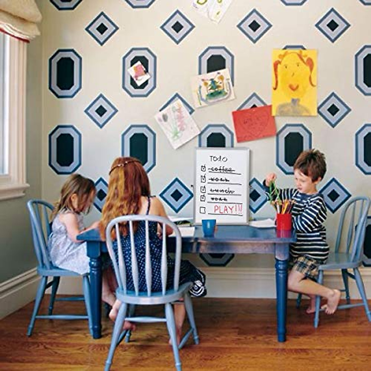 WEWLINE Small Dry Erase Board Desktop White Board Magnetic 10" x 14" Mini Dual-Sided Whiteboard Easel 360°Rotation,Home Children's Whiteboard for Training and Office Meeting