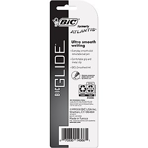 BIC Atlantis Original Retractable Ball Pen, Medium Point (1.0 mm), Blue, 2-Count, 13472
