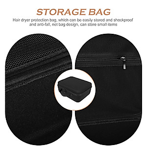 SOLUSTRE Black Hard Hair Dryer Storage Box Lightweight EVA Carrying Case Cover Hard Shell Hard Travel Case Storage Bag Hair Dryer Hard Travel Storage Case for Hair Dryer