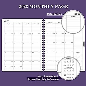 2023 Weekly Appointment Book & Planner - 2023 Daily Hourly Planner with Twin-Wire Binding, 8" x 10", Appointment Book from January 2023- December 2023, Hourly Interval, Lay - Flat, Round Corner, Thick Paper - Purple