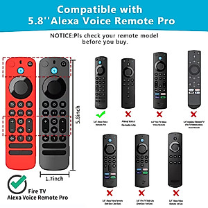 2PACK FireTV Voice Remote Case, Silicone Sleeve Compatible with Pro Remote Fire TV Streaming Media Players