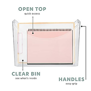 bHome Pantry Organization Storage Clear Plastic Storage Bins, Fridge Freezer Organizer Bins Under Sink Organizers and Storage, Bathroom Organizer, Kitchen Organization Organizing Containers (Small) 3