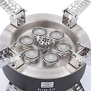 1.8 KW Portable Picnic Camping Backpacking Stove Stainless Steel Gas Cooking Burner Foldable Stove Burner with Portable Bag for BBQ/Hiking/Picnic Outdoor(8.26 * 8.26 * 4.49in)