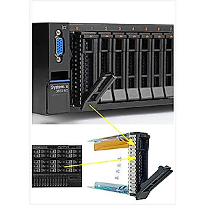 YUNDIAN 2-Pack 2.5" SAS SATA HDD Hard Disk Drive Caddy Tray Sled for IBM X3250 X 3550 X3650 M5 X 3850 X3950 X 6 M6 Series, 00E7600 L38552 (Not 3.5"!! 8 Screws Included) Replacement