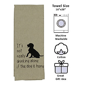Cute Dog Kitchen Towels Set Funny Dish Towels for Puppy Dog Lovers Gifts for Women or Men Dog Hand Towels Set of 5 Cotton Flour Sack Towels 16” x 28”