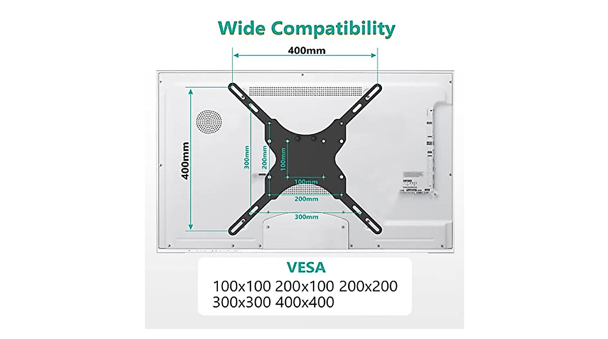 WALI TV Ceiling Mount - Adjustable Ceiling Bracket for 26-65 Inches