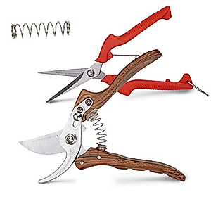 Pruning Shears Garden Clippers Plant Trimming Scissors Branch Bypass Bonsai Hand Pruners Rose Flower Hedge Tree Plant Cutter Small Pofessional Snips Stainless Steel Gardening Tools