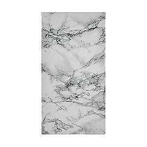 Marble Bath Hand Towel 2 Pcs Absorbent White Marble Prints with Black Hand Towels Granite Marbling Face Towel Soft Marble Stone Fingertip Towel for Bathroom Kitchen Hotel Spa Decor Gift 28.3x14.4in
