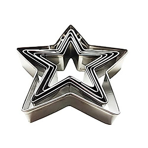 5 PCS Set Stainless Steel Fondant Cake Mold Cookie Cutters (Star)