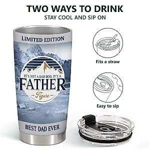 34HD Dad Light Tumbler with Lid, 20 oz Stainless Steel Vacuum Insulated Dad Coffee Mug, Daddy Gifts from Daughter Son Wife, Men Gifts for Fathers Day Birthday Christmas