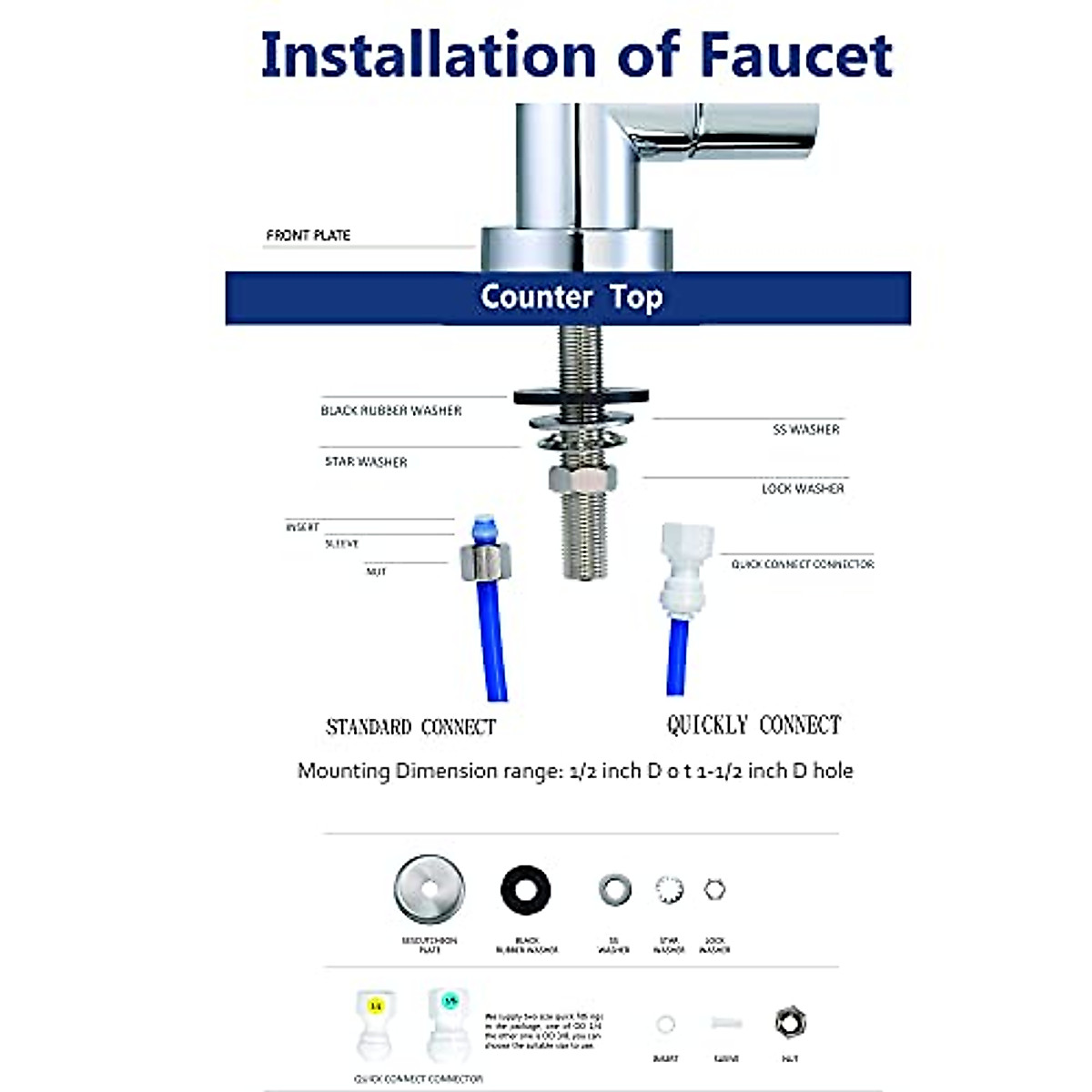 NSF Certification Lead-Free Water Filtration Reverse Osmosis Faucet Advanced RO Tap for Drinking, Kitchen Sink Cleaning | Safe, Healthier (Chrome) (Chrome)