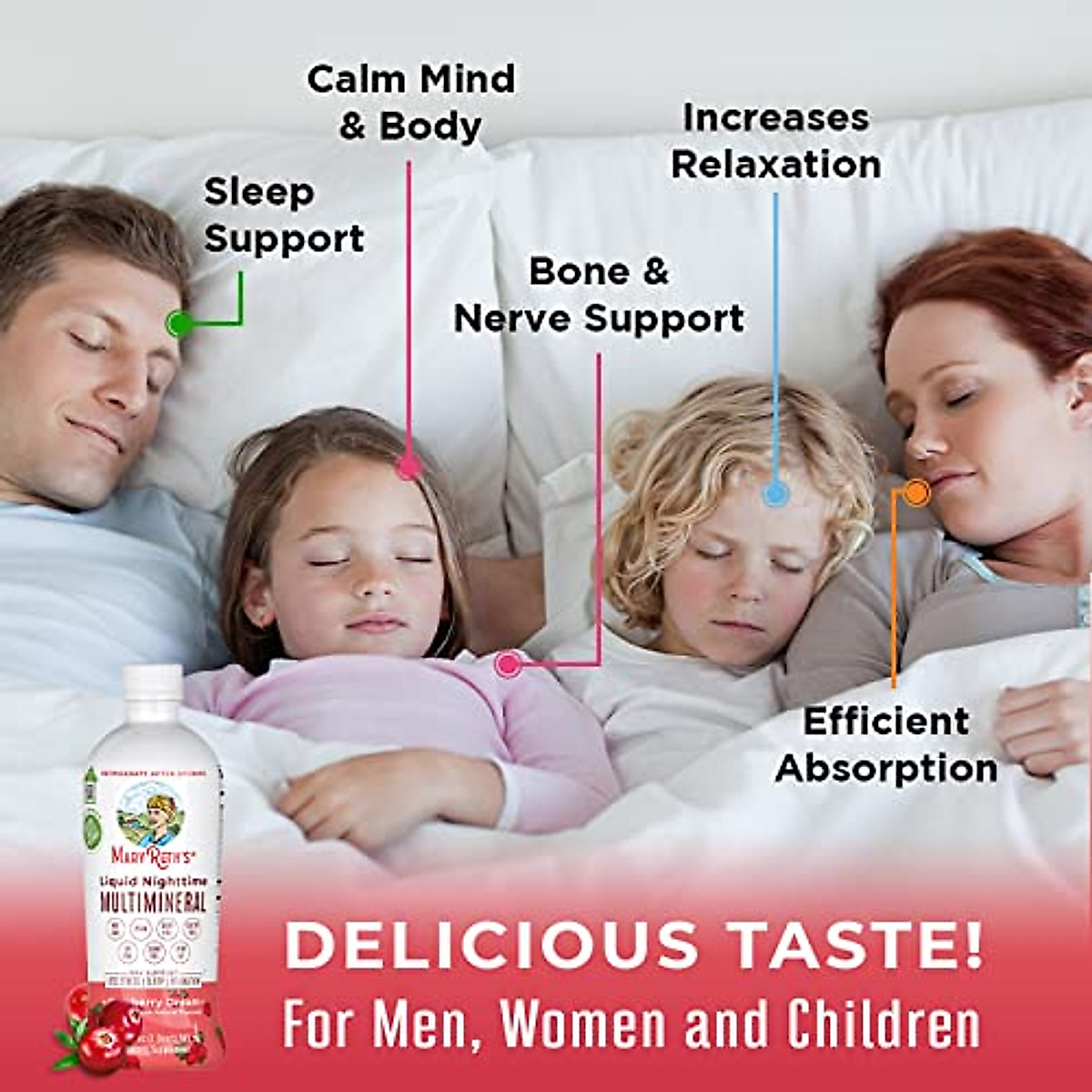 Magnesium Citrate Gummies & Liquid Multimineral (Cranberry) Bundle by MaryRuth's | Magnesium Supplement | Stress Relief, Bone, Nerve, Gut Health | Natural Sleep Support | Vegan Vitamins, Calcium & MSM