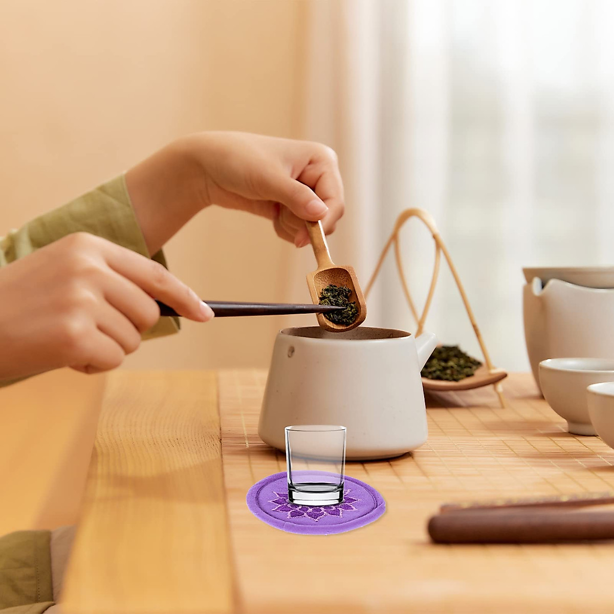 EXCEART 7pcs Singing Bowl Pads Cushion Meditation Sound Bowl Mats Healing Music Instrument Accessory Tibetan Buddhism Art Craft Decoration for Buddha Hall 6FU630814154A4VBHI0V3