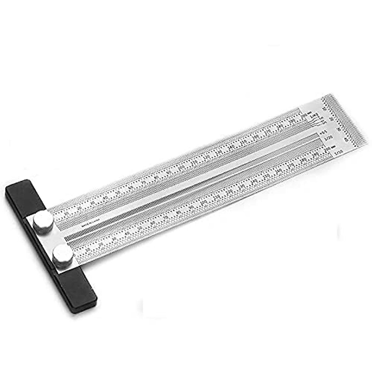 Apple&Orange 200mm Stainless Steel Marking T Square Ruler for Woodworking Scribing Line Ruler Carpenter Square Measuring Tool