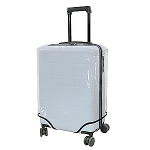 HYPER VENTURE Clear PVC Luggage Cover Full Transparent Suitcase Protector Fits 24 Inch Luggage, M