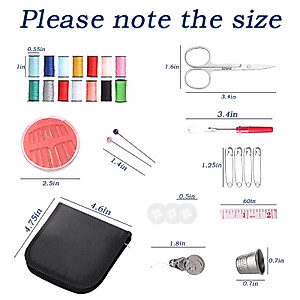 Sewing Kit,Sewing Bag Set, Portable Sewing Kit - DIY Supplies with Accessories, Ideal for Adults, Beginners, Travelers and More. Includes Black Handbag.