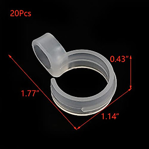 HEVSTIL 20Pcs Wind Proof Hanger Hook,Anti Slip Clothes Hangers from Drying Rack, Windproof Hook Hanger Buckle for Drying Rack Rod Closet Dividers for Hanging Clothes, 45mm