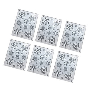NOLITOY 20 Sheets Snowflakes Glass Decals Sparkling Snowflake Window Clings Christmas Window Decal Christmas Snowflakes Decor Snowflake Invitation Winter Wall Decals Decorate Removable